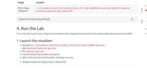 Iwr6843isk Ods Unable To Run Interface Program Sensors Forum Sensors Ti E2e Support Forums
