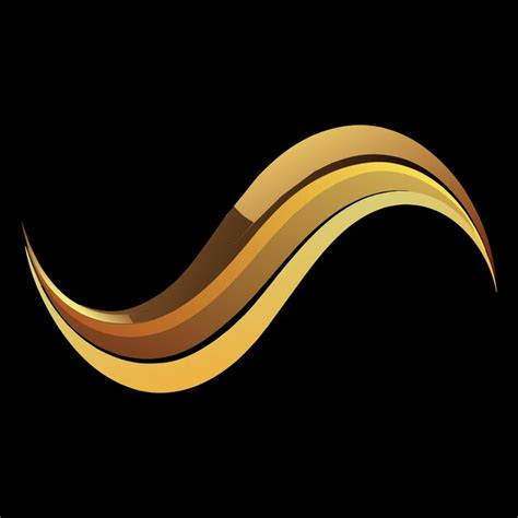 Premium Vector Vector Wave Lines Smooth Flowing Dynamic Gold Gradient Light Isolated On Black