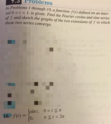 Solved In Problems 1 Through 10 A Function Ft Defined On