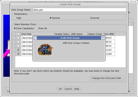 creating asm instacne and diskgroup using dbca