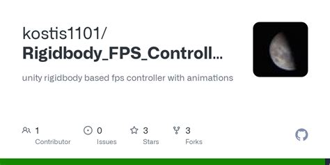 Github Kostis Rigidbody Fps Controller Unity Unity Rigidbody Based Fps Controller With