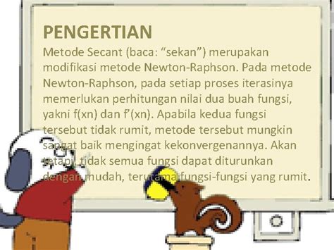 pengertian metode secant baca sekan merupakan modifikasi metode