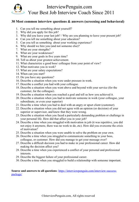 Question And Answer Interview Format