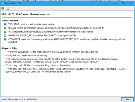 Toad Ora 12170 When Trying To Connect Using Toa Technology Geek