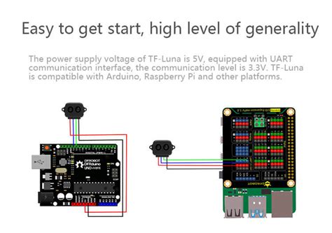 Tf Luna Tof Lidar Module 8 Meters Distance Sensor