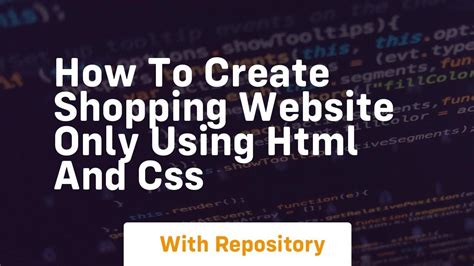 how to create shopping website only using html and css youtube