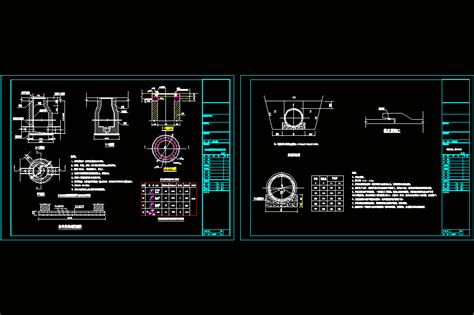砖砌圆形雨污水检查井CAD图 dwg 图海文库