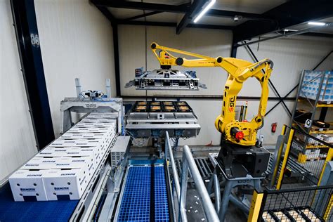 Palletising Crates And Boxes Dgs Robot Palletiser