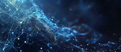 Abstract Blue Network With Bokeh Lights Stock Image Image Of Design Data 343517673