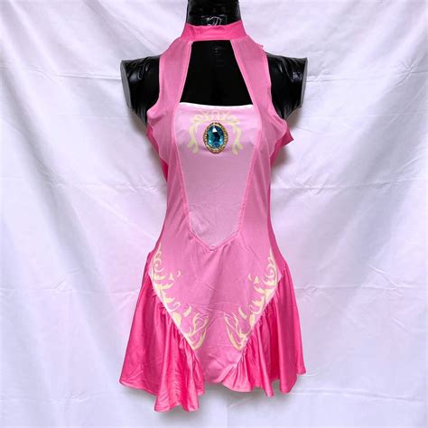 【未使用】【1円】【未使用】lサイズ Pink スカートデザイン胸ジュエリー装飾付き 艶光沢 背中ファスナー付き袖なしレオタードの落札情報詳細