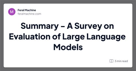 Summary A Survey On Evaluation Of Large Language Models