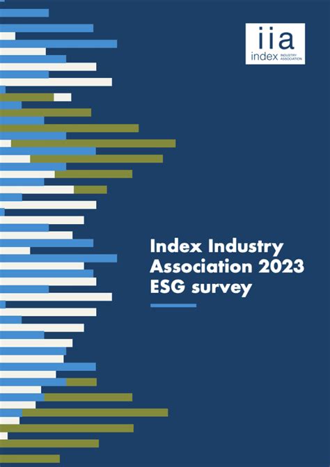 Sixth Annual Index Industry Association Benchmark Survey Reveals Continuing Record Breaking Esg