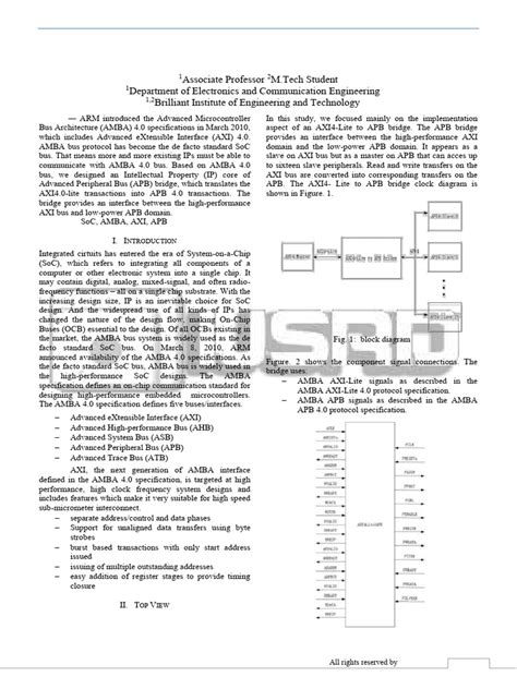 axi to apb bridge pdf computing electronics