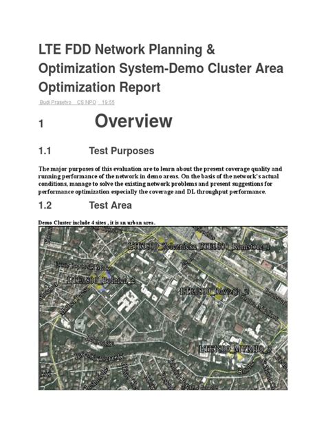 Pdf Lte Fdd Cluster Dtanalysis Report Dokumentips