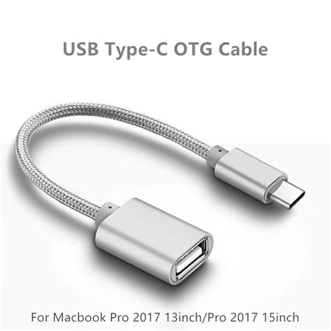 USB Type C To USB OTG Cable Adapte For Macbook Pro 2017 13inch Pro 2017 15inch OTG Type C