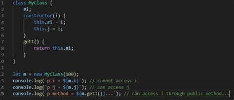 My Way To Set Up Private Class Member In Javascript Code Class Myclass