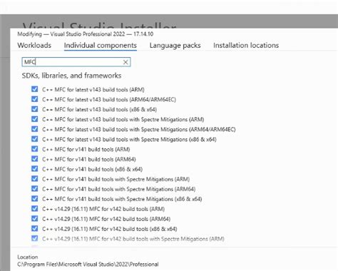 Visual Studio C Msb8041 Error Mfc Libraries Are Required For This Project Stack Overflow