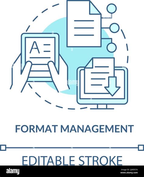 Format Management Turquoise Concept Icon Stock Vector Image And Art Alamy