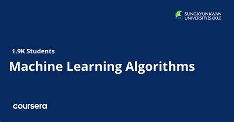 machine learning algorithms coursera