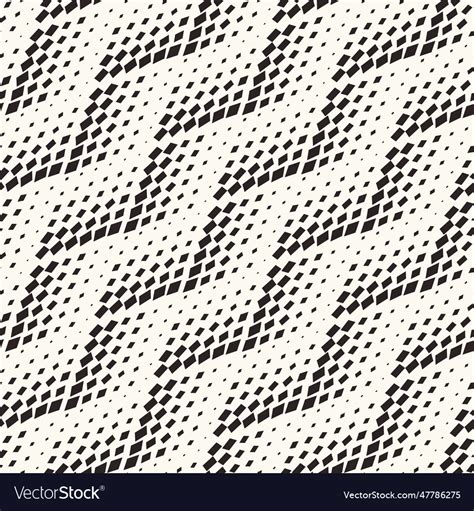 Monochrome Halftone Effect Textured Zigzag Pattern