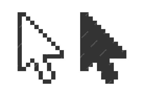 Premium Vector Computer Mouse Arrow 8 Bit Icon Pixel Pointer