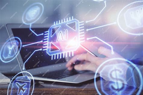 Premium Photo Multi Exposure Of Mans Hand Holding And Using A Digital Device And Data Theme