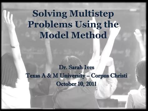 PPT Solving Multistep Problems Using The Model Method PowerPoint