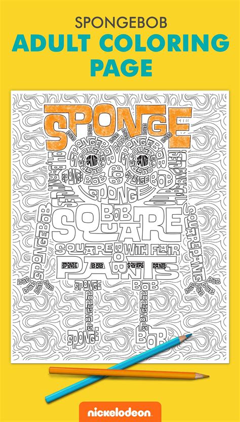 Spongebob Adult Coloring Page Coloring Book Set Coloring Pages Spongebob Coloring