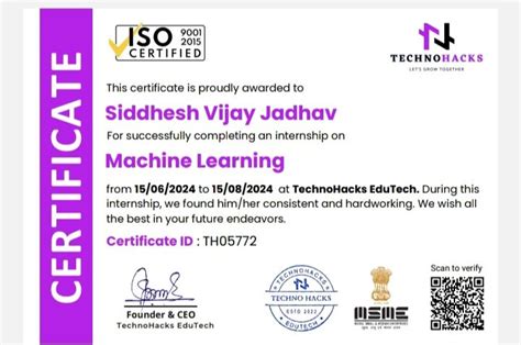 internship python machinelearning siddhesh jadhav