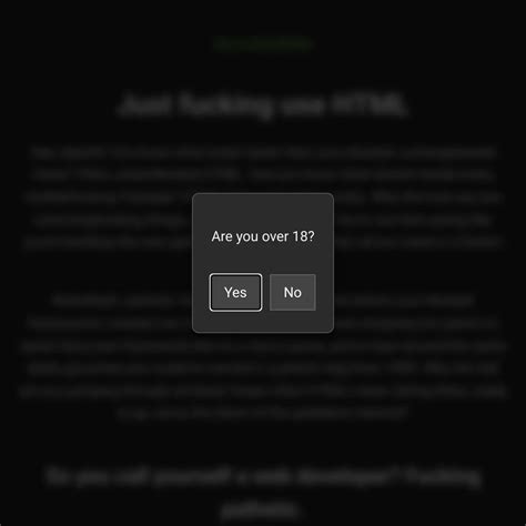 Just Fcking Use Html V 11