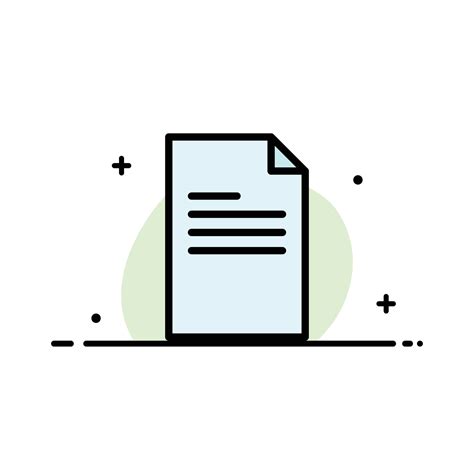 File Text Data Report Business Flat Line Filled Icon Vector Banner
