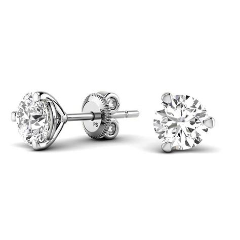 Three Prong Martini 060 500 Ct Round Cut Lab Grown Diamond In 14 18