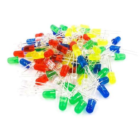 Ociodual Kit 50 Diodes Led 5mm Rougebleuvertjauneblanc Pour Arduino