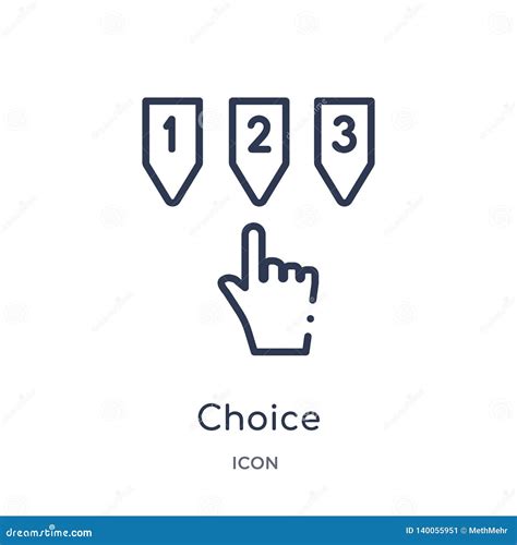 Linear Choice Icon From Ethics Outline Collection Thin Line Choice Vector Isolated On White