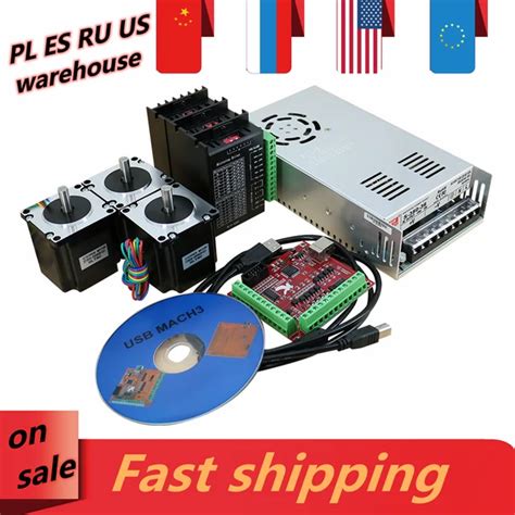 3 Tengely Nema23 Léptetőmotorkészlet Dcs 1 2 Nm Es Motor Tb6600 Microstep Driver 1 Pcs Power