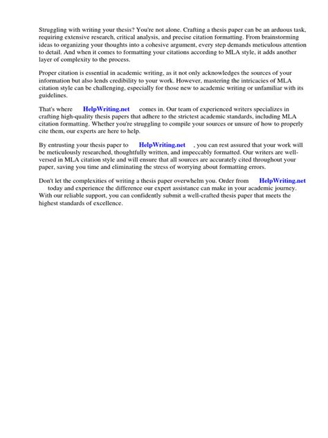 Mla Citation Thesis Paper Pdf Citation A Manual For Writers Of Research Papers