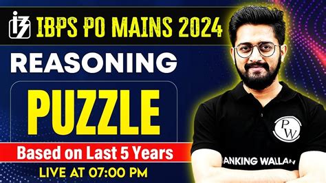 Ibps Po Mains Reasoning Previous Paper Puzzle Reasoning Puzzle By Sachin Sir Youtube