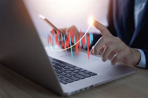 Businessman Plans An Effective Digital Stock Market Analysis Strategy Showing Positive