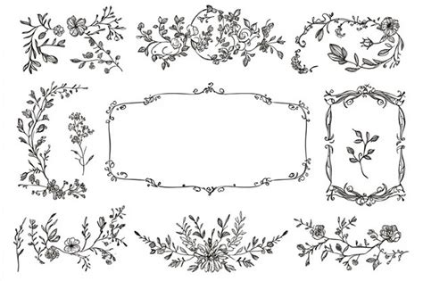 Decorative Borders Frames And Corners Set Premium Ai Generated Vector