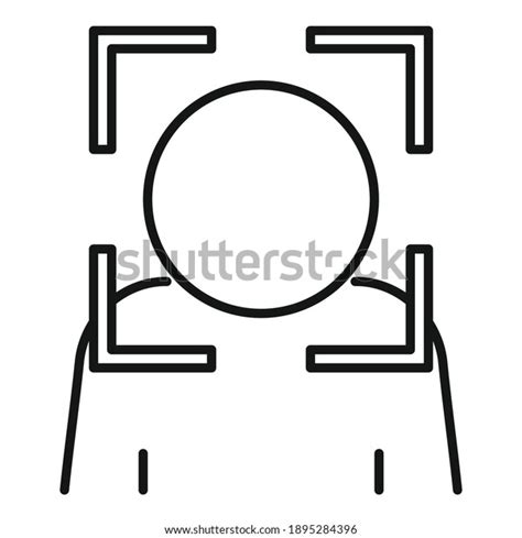 Security Face Detection Icon Outline Security Stock Vector Royalty Free 1895284396 Shutterstock