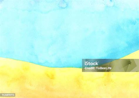 시골 농촌 및 농업 개념에 장식을위한 파란색과 노란색 수채화 배경 0명에 대한 스톡 벡터 아트 및 기타 이미지 0명 계절 곡초류 Istock