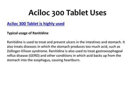 Aciloc 300 Tablet Ppt