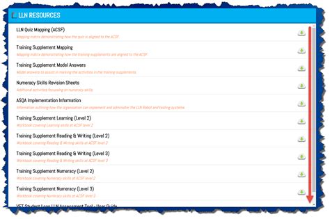 Vsl Mapping Lln Robot Knowledge Base