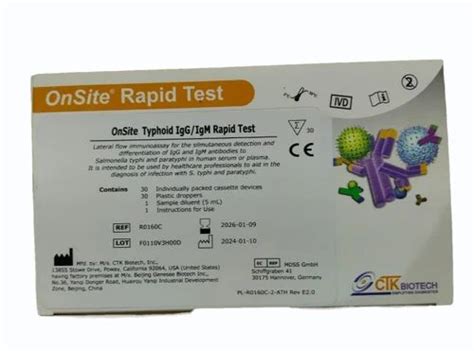 Ctk Biotech Typhidot Kit At ₹ 990 Typhoid Test Kit In New Delhi Id