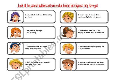 Multiple Intelligence Esl Worksheet By Elam Multiple Intelligence Esl Worksheet By Elam
