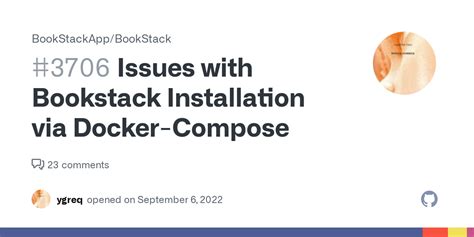 Issues With Bookstack Installation Via Docker Compose · Issue 3706
