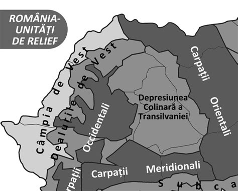 Harta Fizica A Romaniei Cu Unitati De Relief