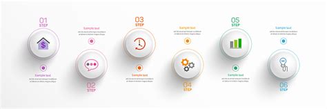6가지 옵션 단계 또는 프로세스가 있는 인포그래픽 디자인 비즈니스 템플릿 0명에 대한 스톡 벡터 아트 및 기타 이미지 0명 개념 교육 Istock