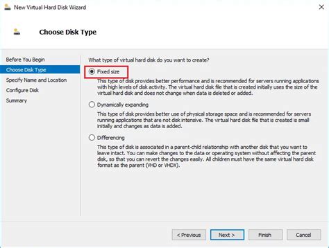 Creating A Fixed Size Hard Disk For A Hyper V Vm