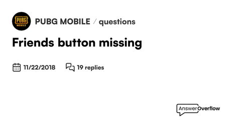 Friends Button Missing Pubg Mobile